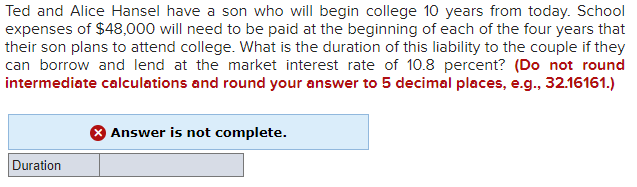 Solved Ted and Alice Hansel have a son who will begin | Chegg.com