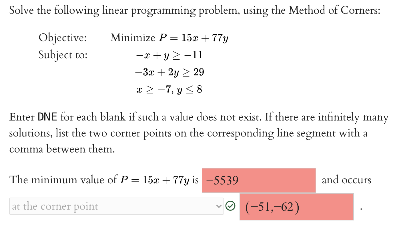 Solved Solve the following linear programming problem, using | Chegg.com