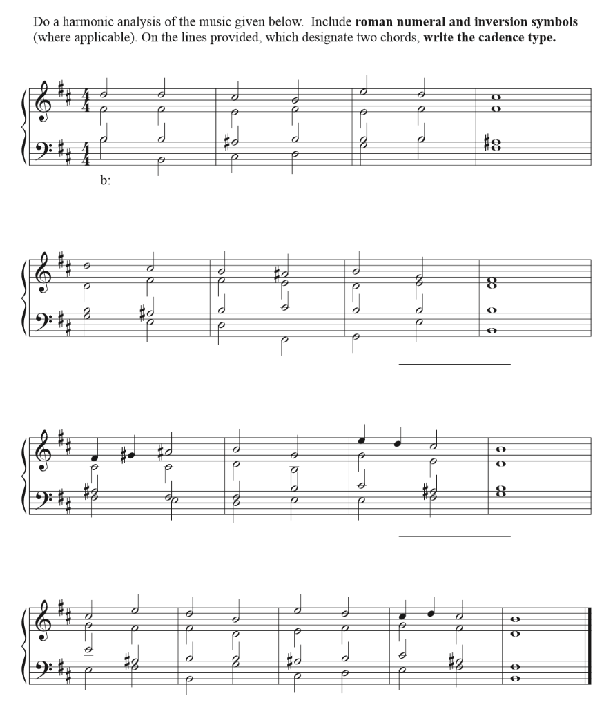 Do a harmonic analysis of the music given below. | Chegg.com