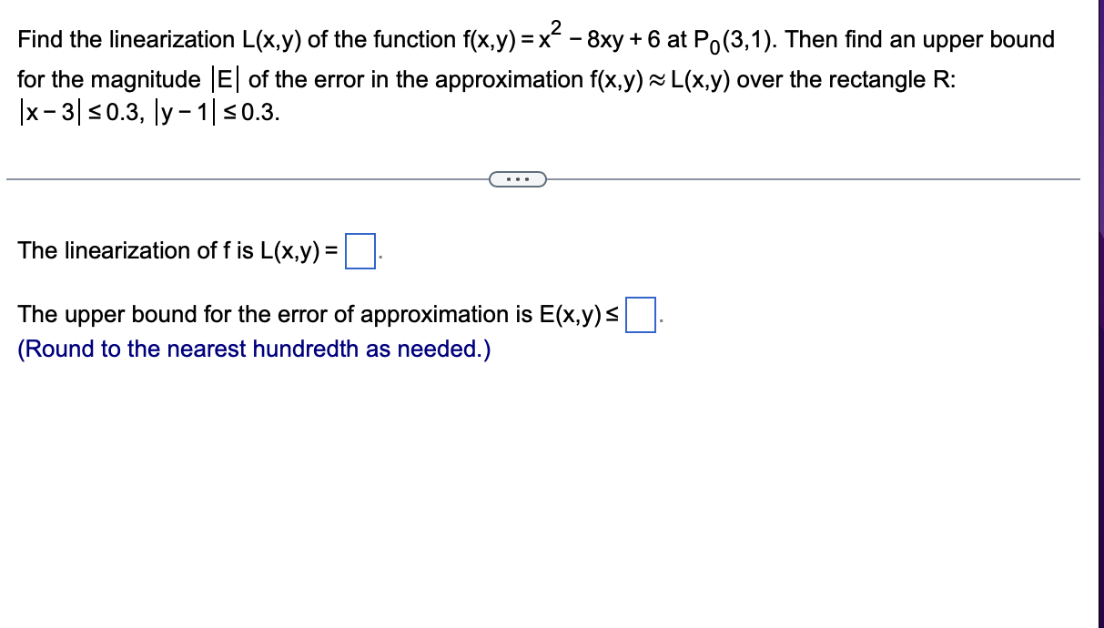Solved Find the linearization L(x,y) of the function | Chegg.com