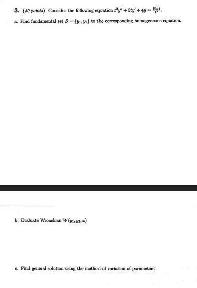 ( 30 ﻿points) ﻿Consider the following equation | Chegg.com