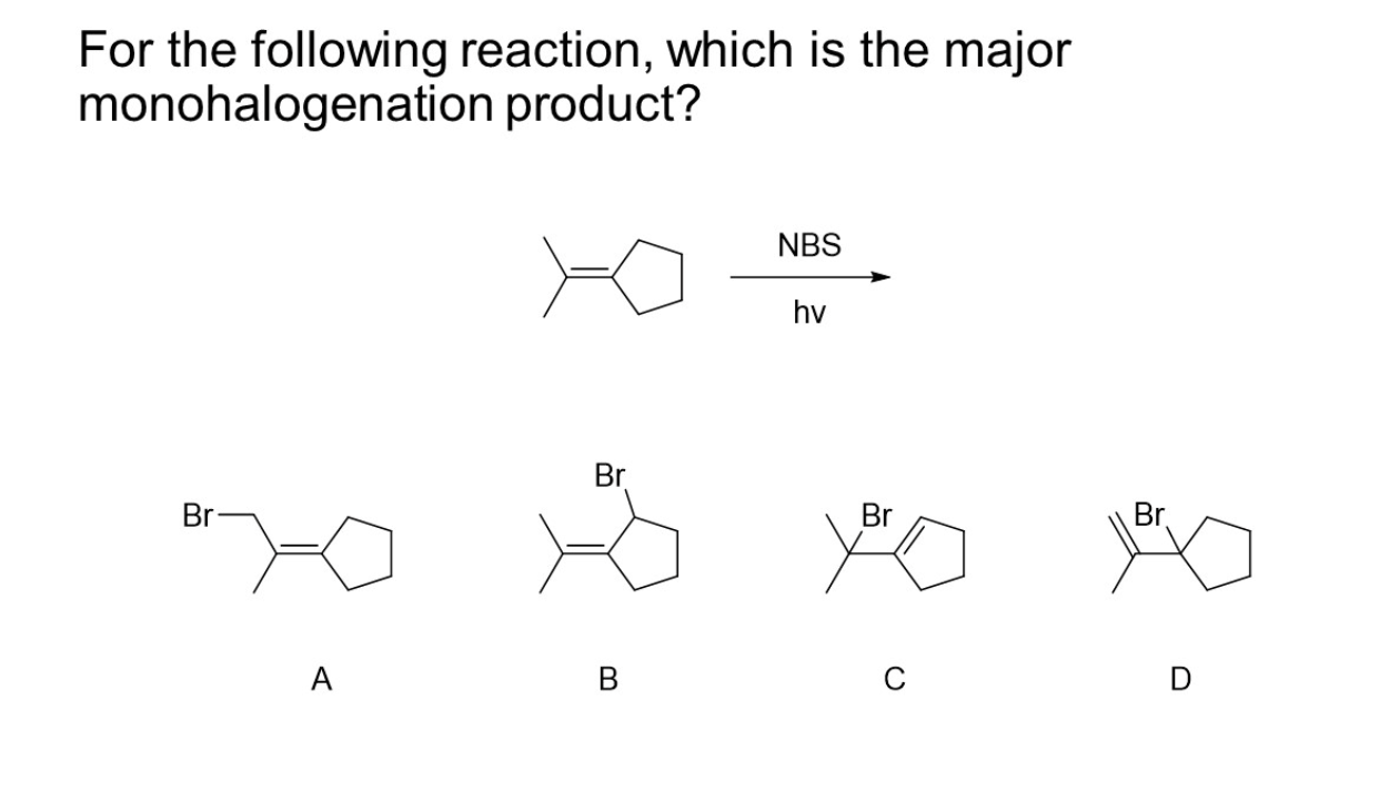 Solved For the following reaction, which is the major | Chegg.com