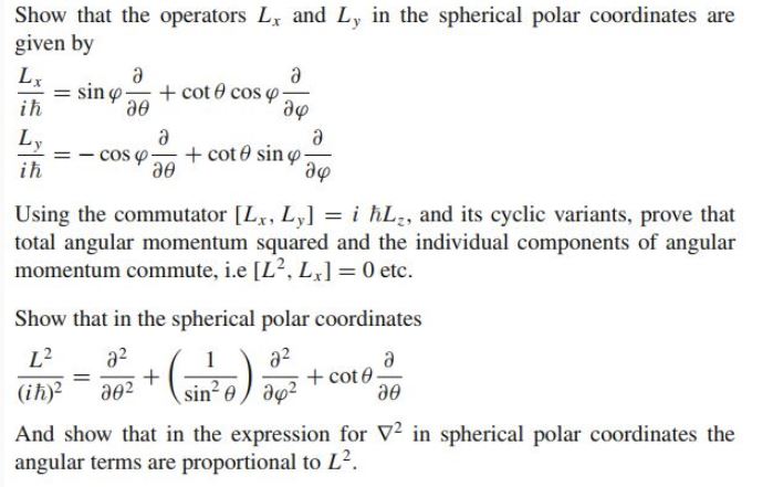 Solved Just this part:Show that in the spherical polar | Chegg.com