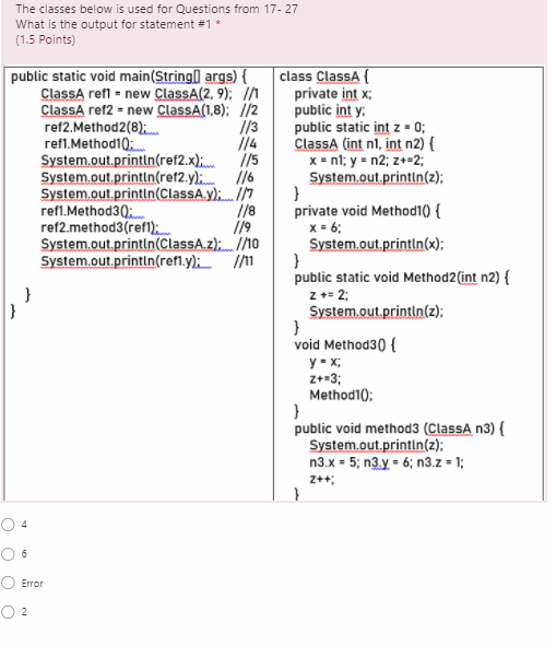 Solved pls help java 1 1-based on the picture from question | Chegg.com