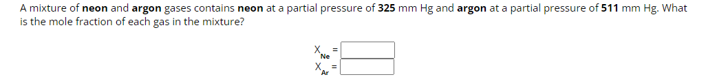 Solved A mixture of neon and argon gases contains neon at a | Chegg.com