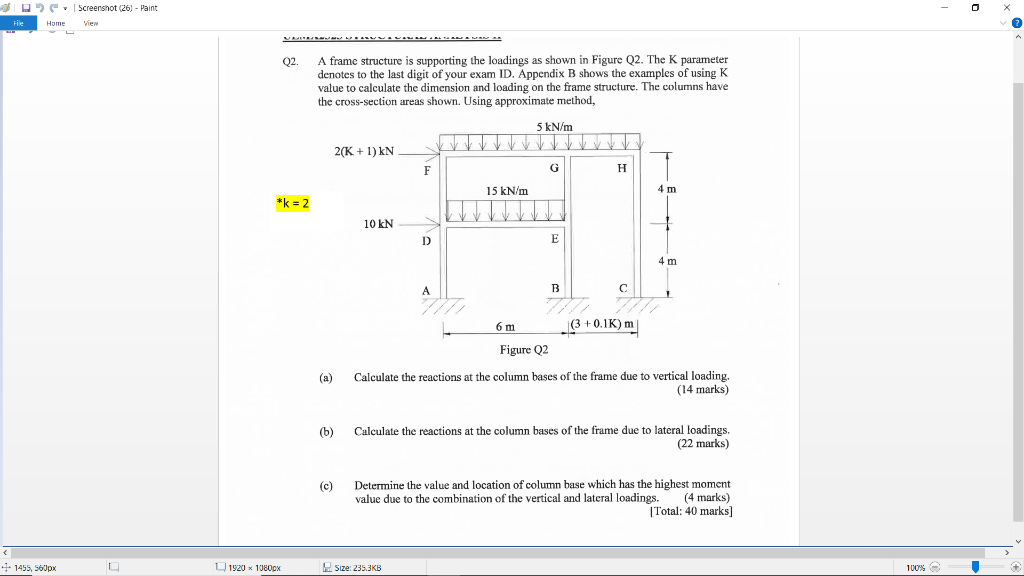 Solved Screenshot (26) - Paint File Home View 02. A frame | Chegg.com