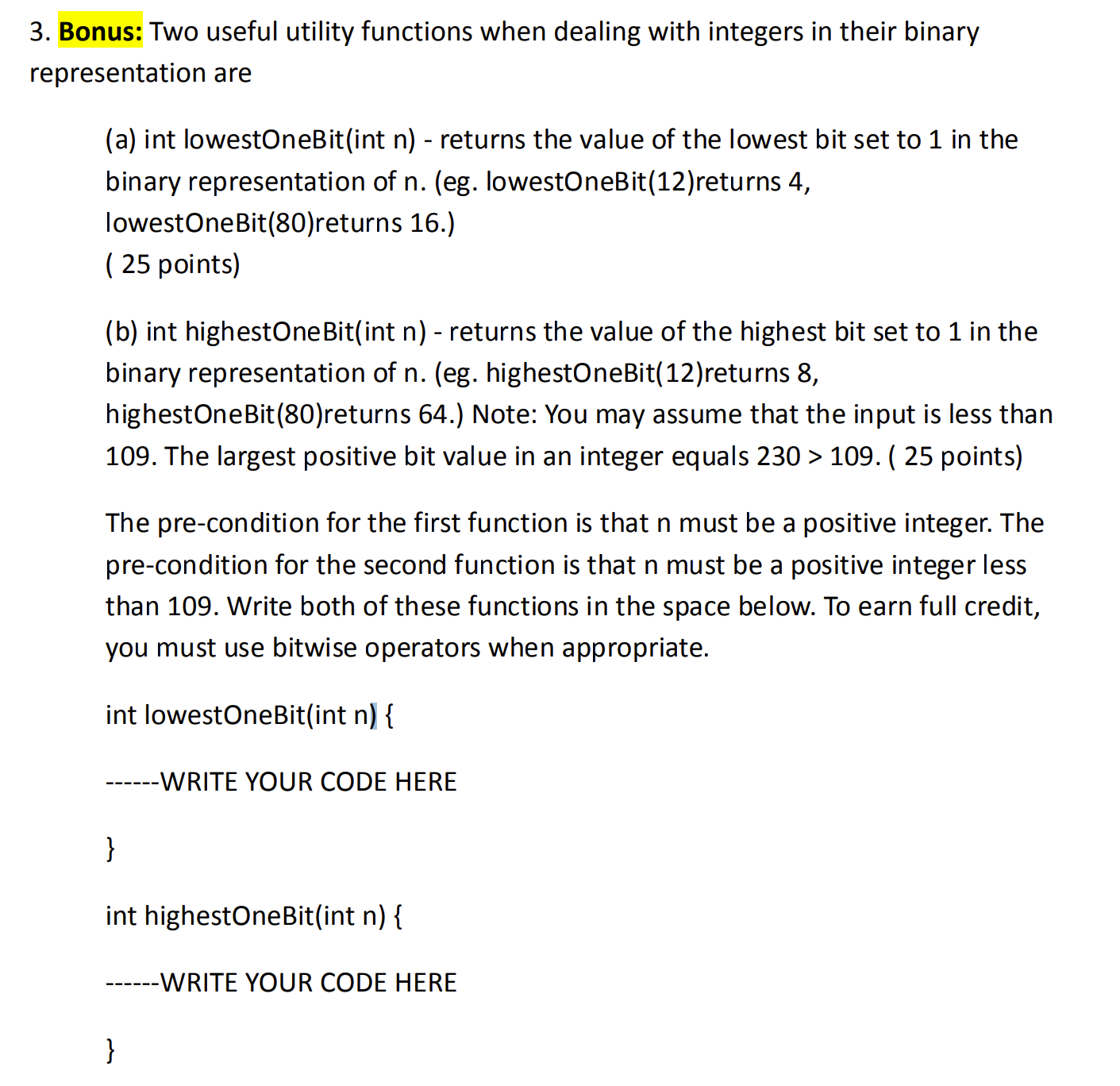 Solved 3. Bonus: Two useful utility functions when dealing | Chegg.com