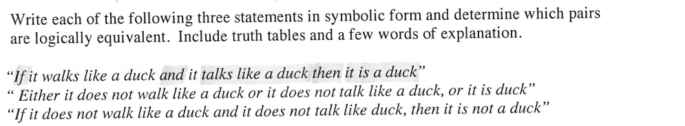 Solved Write each of the following three statements in | Chegg.com