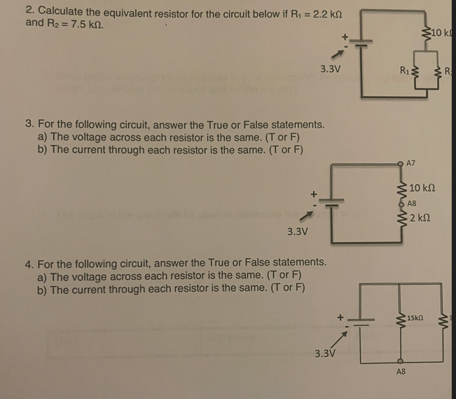 Solved 2. Calculate the equivalent resistor for the circuit | Chegg.com