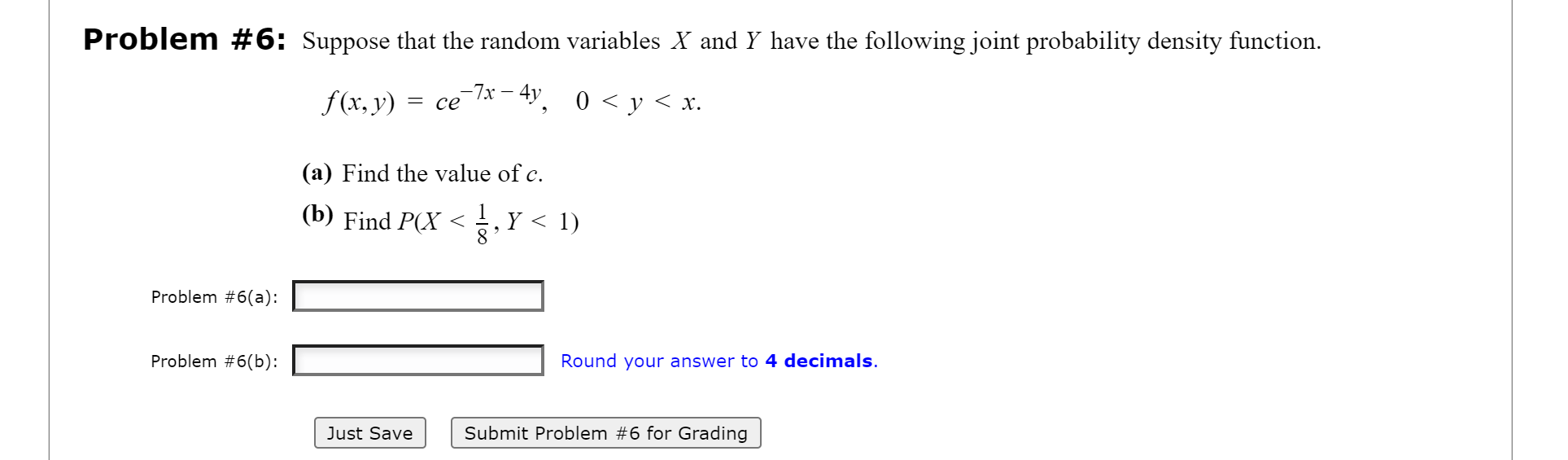 Solved Problem # 6: Suppose that the random variables x ﻿and | Chegg.com