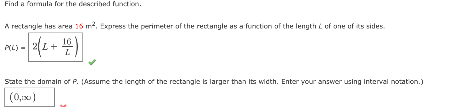 Solved Find a formula for the described function. A | Chegg.com