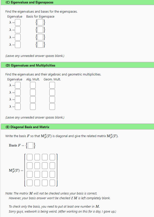 Solved Week 12 Eigenvalues Eigenvectors And Diagonalization