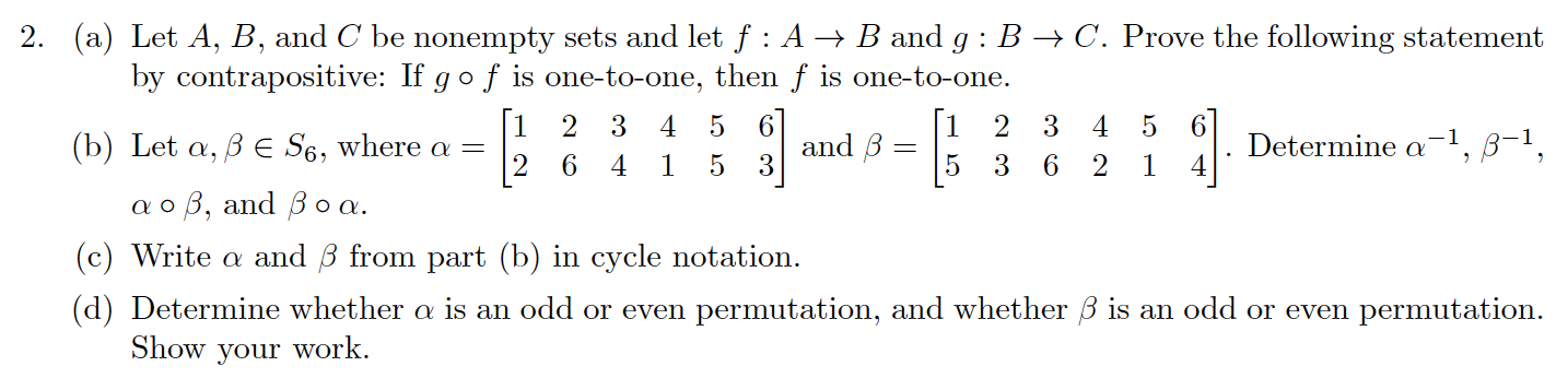 Solved 5 2 5 6 = 4 2. (a) Let A, B, and C be nonempty sets | Chegg.com