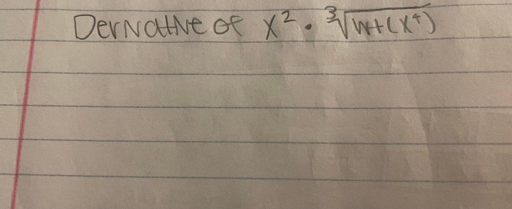 Solved What is the derivative of x^2 ⋅ cube root of w + | Chegg.com