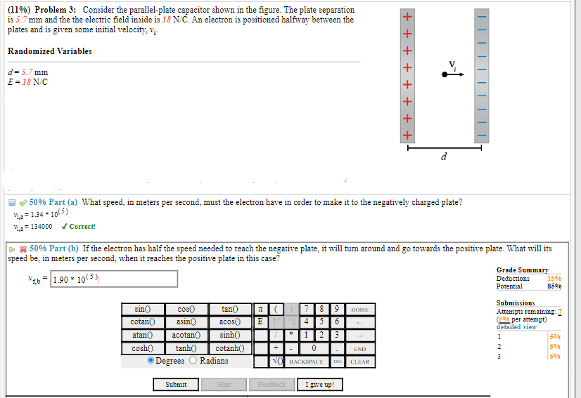 Solved (11\%) Problem 3: Consider the parallel-plate | Chegg.com