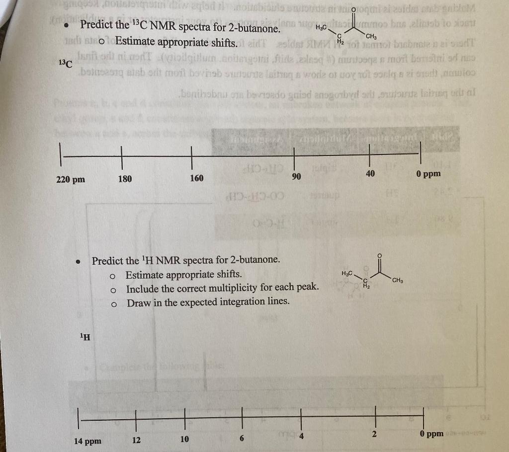 Draw 2 Butanone Nmr