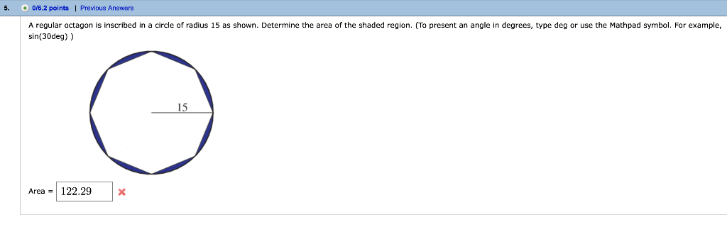 Solved 5. 0/6.2 points | Previous Answers A regular octagon | Chegg.com