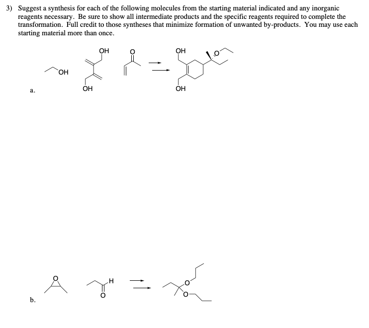 Solved Suggest a synthesis for each of the following | Chegg.com