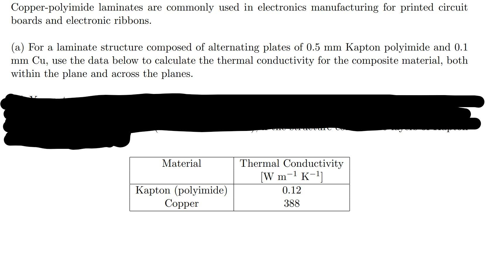 Solved Copper-polyimide laminates are commonly used in | Chegg.com