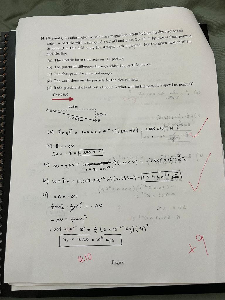 Solved Please explain why the answer is 4.10 x 10^6 m/s not | Chegg.com
