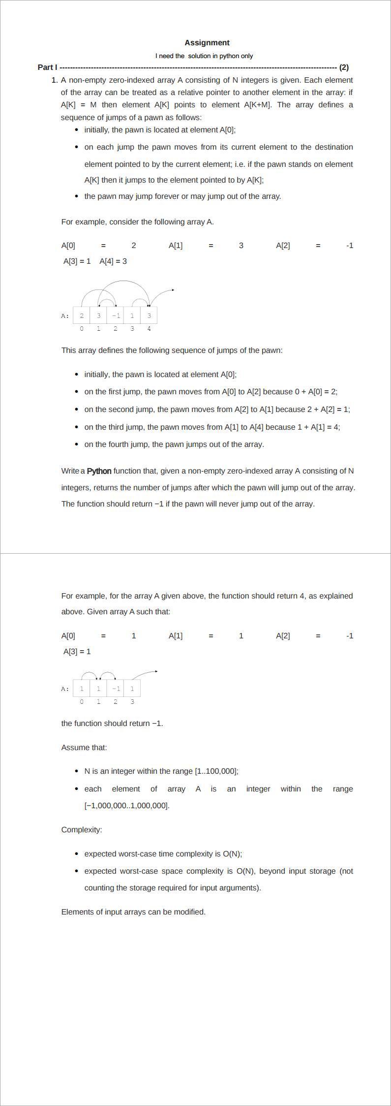 Solved I have this codility challenge and I have no idea how | Chegg.com