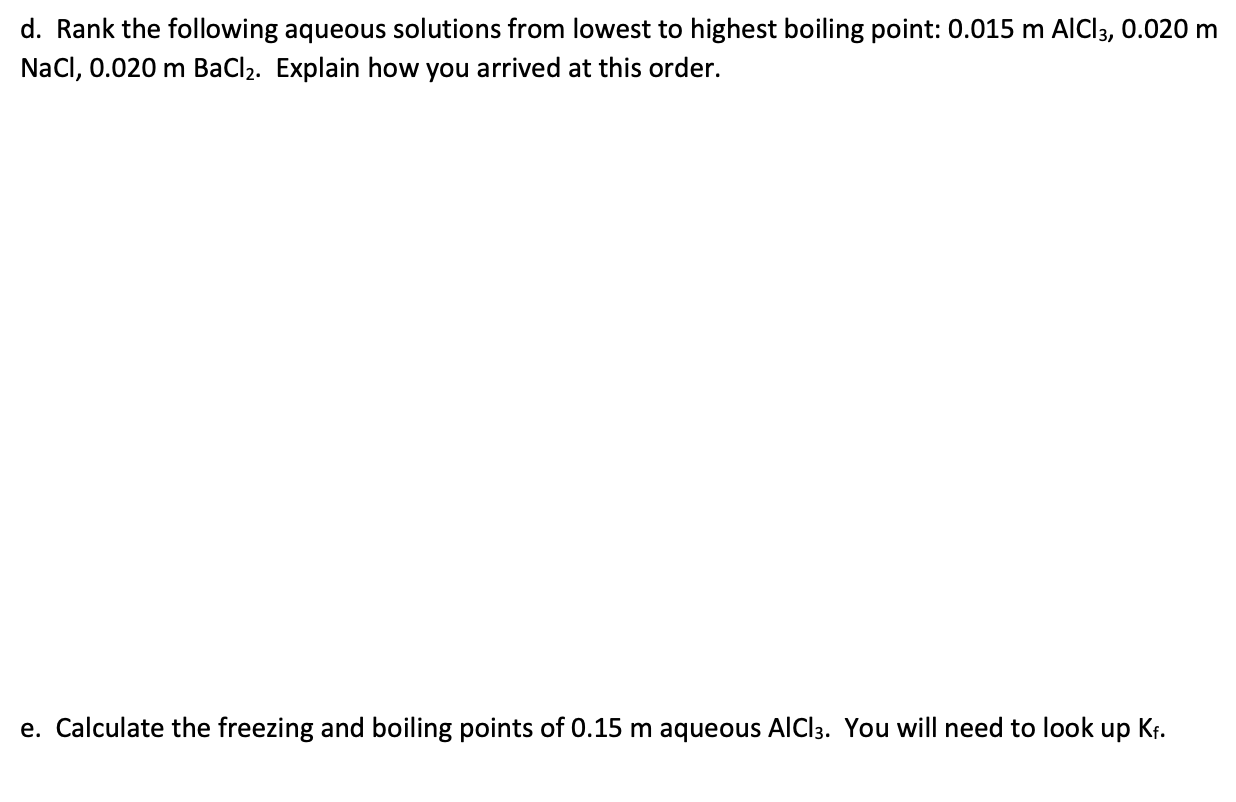 Solved Problem 2: Colligative Properties a. Define | Chegg.com