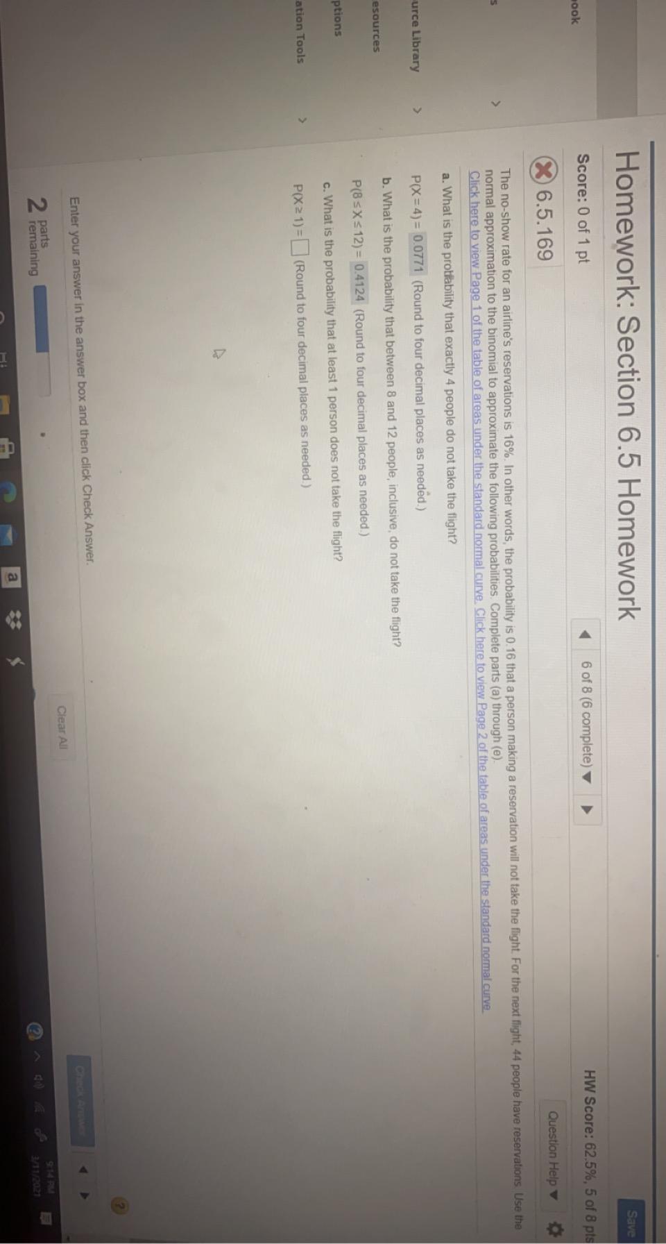 Solved Homework Section 6 5 Homework Save Score 0 Of 1 Pt