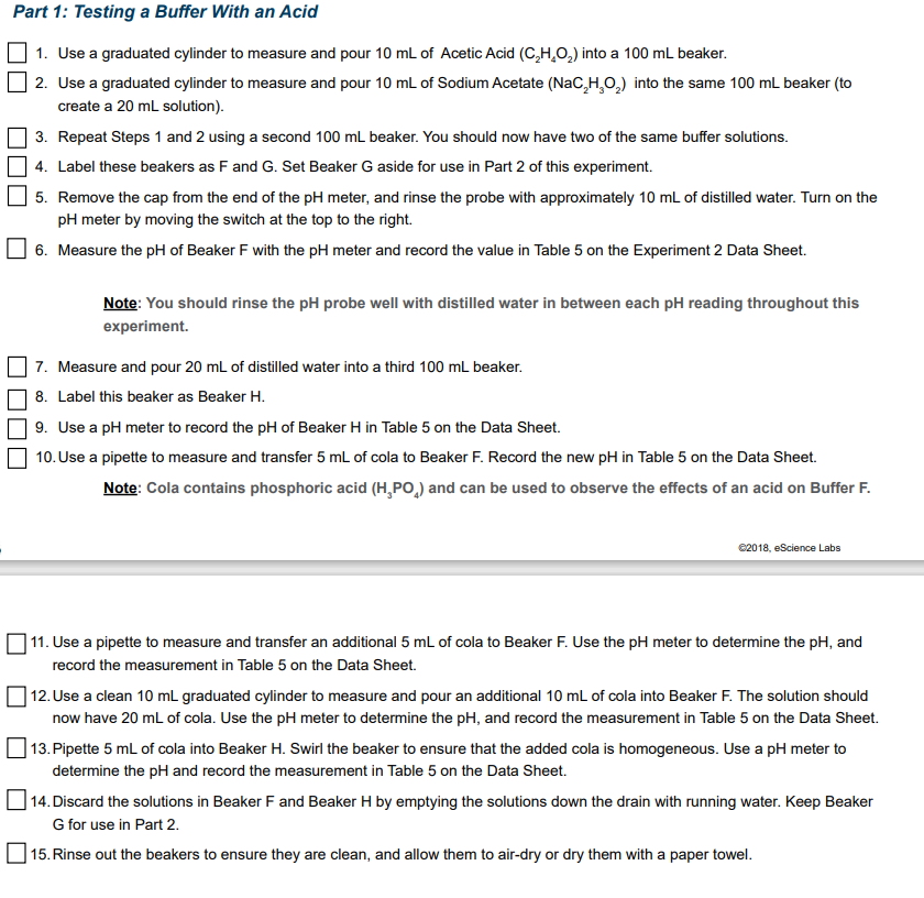 EXPERIMENT 2: EXPLORING BUFFERING CAPACITY In this | Chegg.com