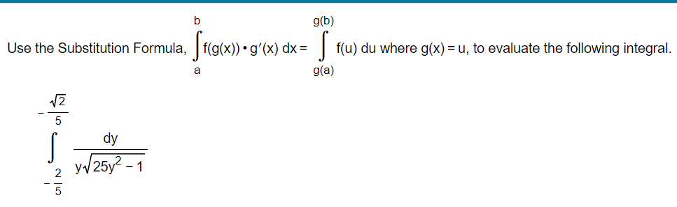 Solved Use the Substitution Formula, | Chegg.com