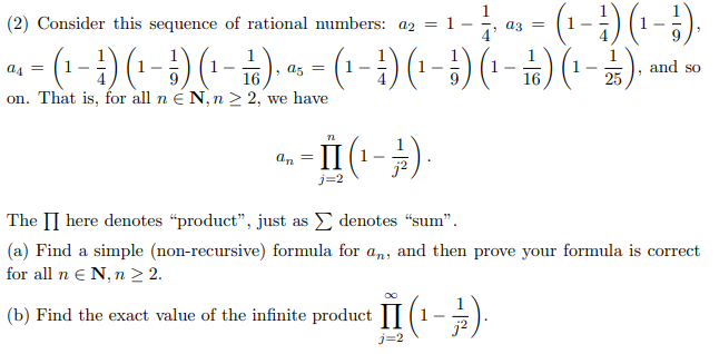 Solved (2) Consider this sequence of rational numbers: | Chegg.com