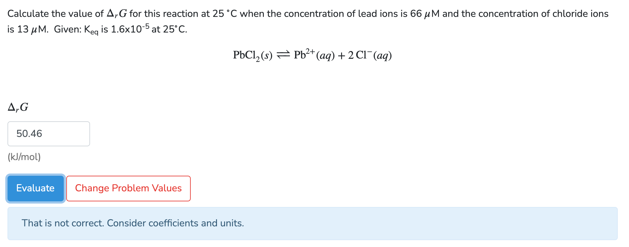 Solved Calculate the value of ArG for this reaction at 25°C | Chegg.com