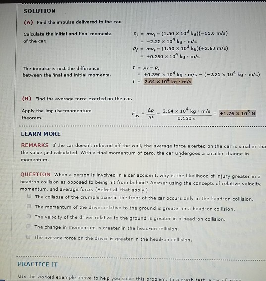 Solved EXAMPLE 6.2 How Good Are the Bumpers? GOAL Find an | Chegg.com
