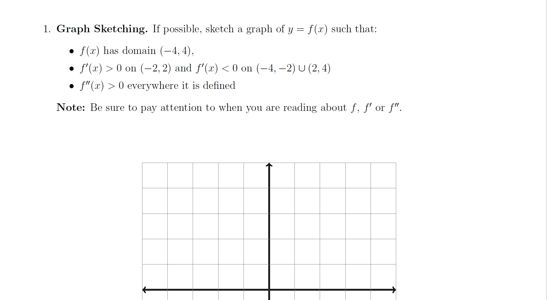 Solved 1. Graph Sketching. If possible, sketch a graph of | Chegg.com