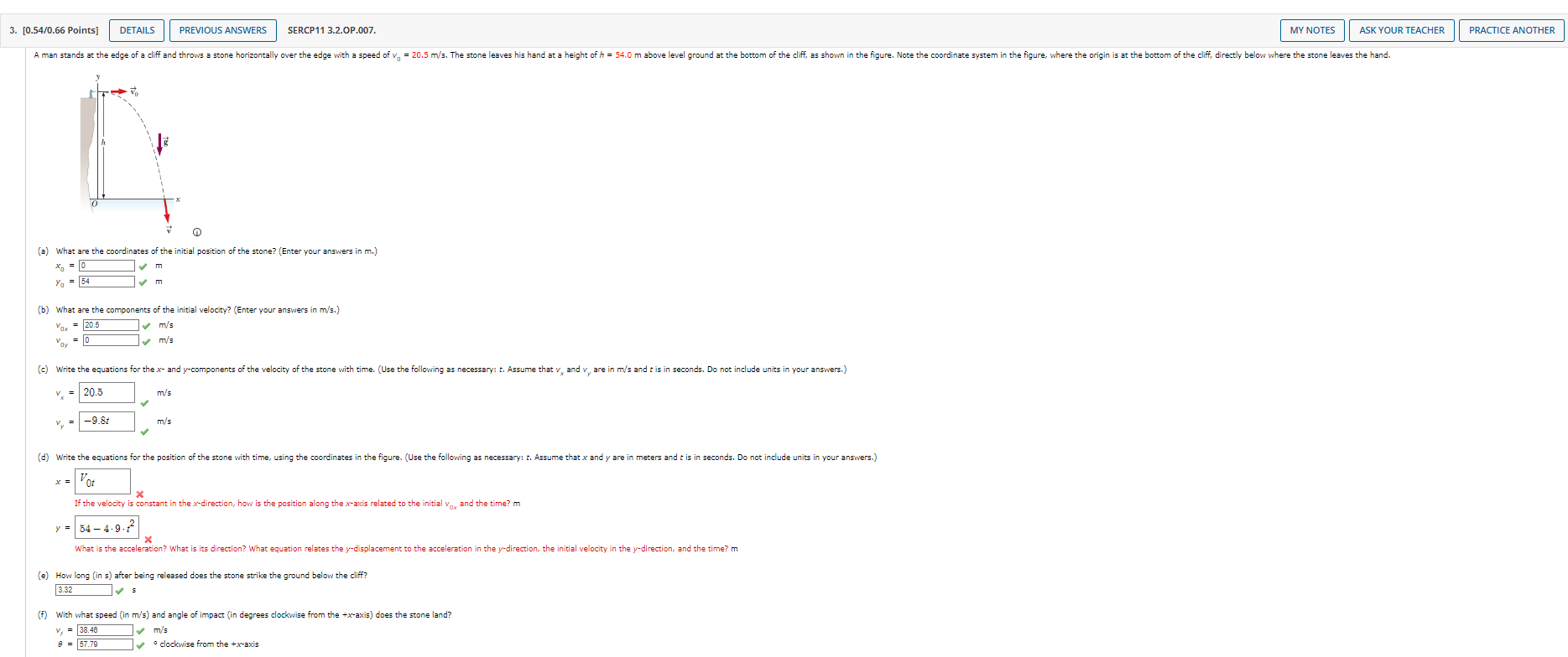 Solved (a) What are the coordinates of the initial position | Chegg.com