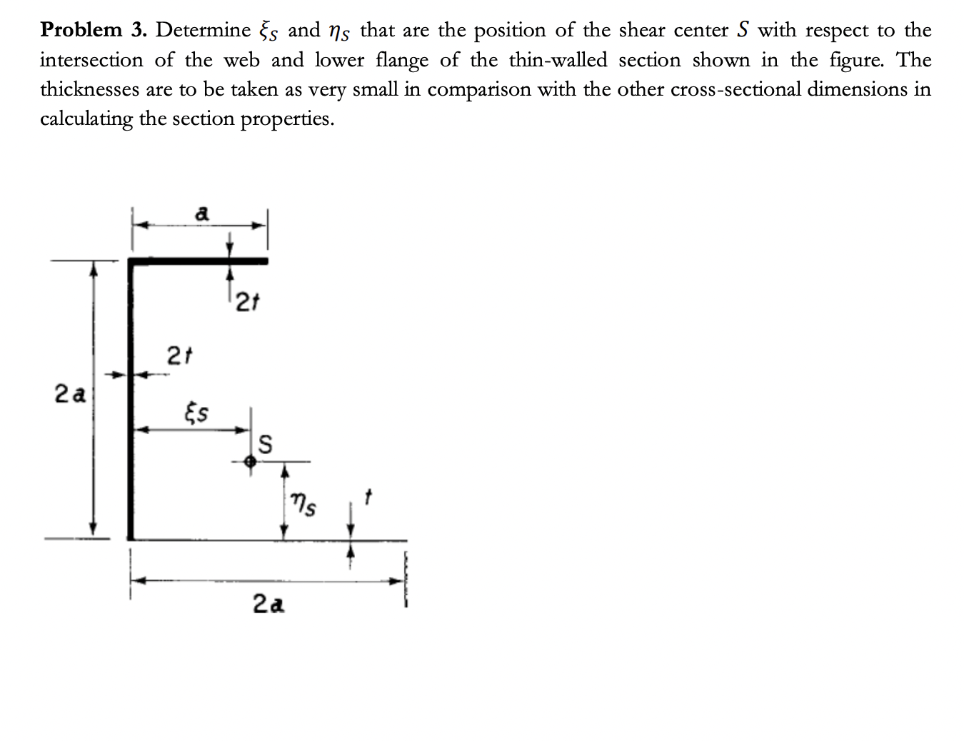 Solved Problem 3. ﻿Determine \( \xi_{S} \) ﻿and | Chegg.com