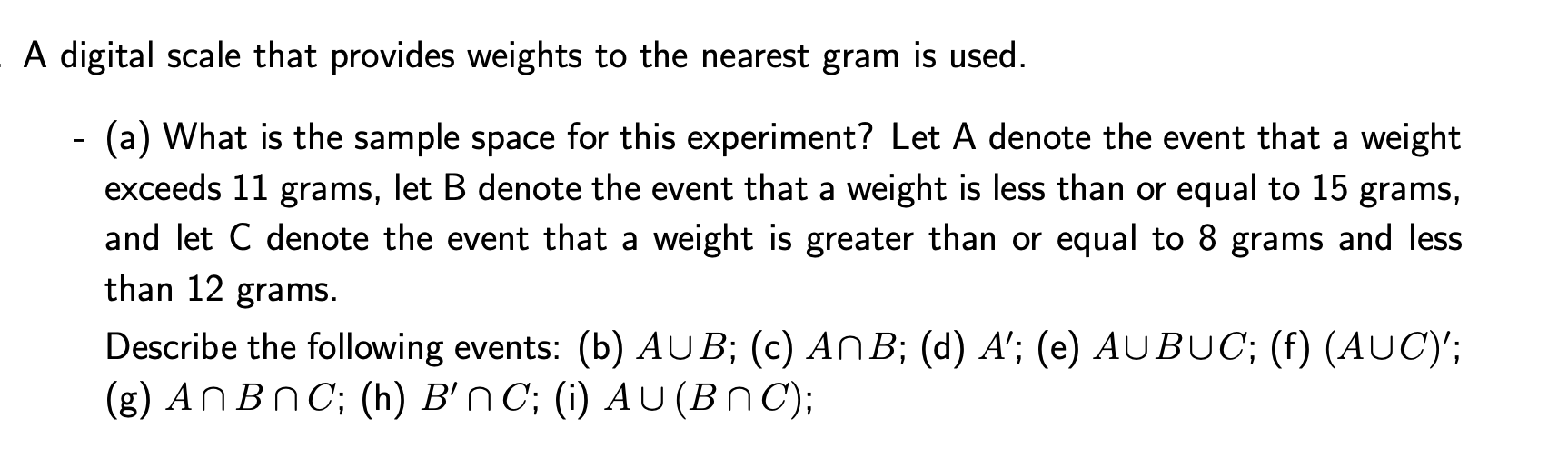 Solved digital scale that provides weights to the nearest | Chegg.com