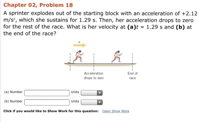Solved Chapter 02, Problem 18 A sprinter explodes out of the | Chegg.com