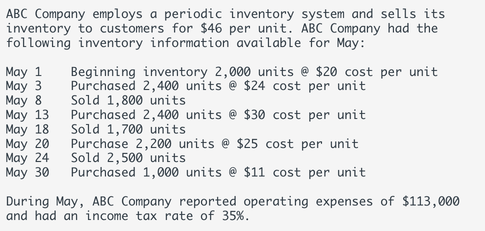 Solved Calculate A-CA. Calculate the amount of gross profit | Chegg.com