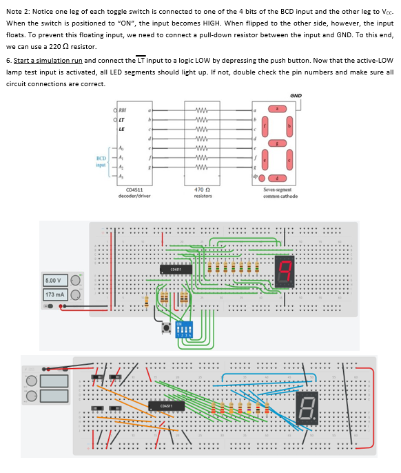 Solved PROCEDURE: 1. Refer to the databesk for CD4511 to | Chegg.com