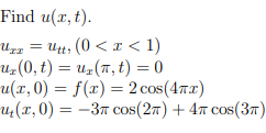 Solved Find u(x,t). uxx=utt,(0 | Chegg.com