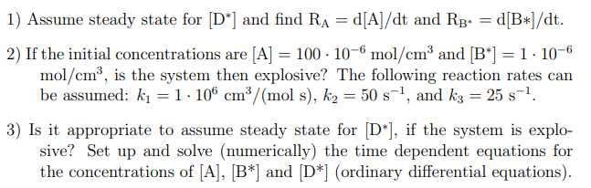 Consider the following system of irreversible | Chegg.com