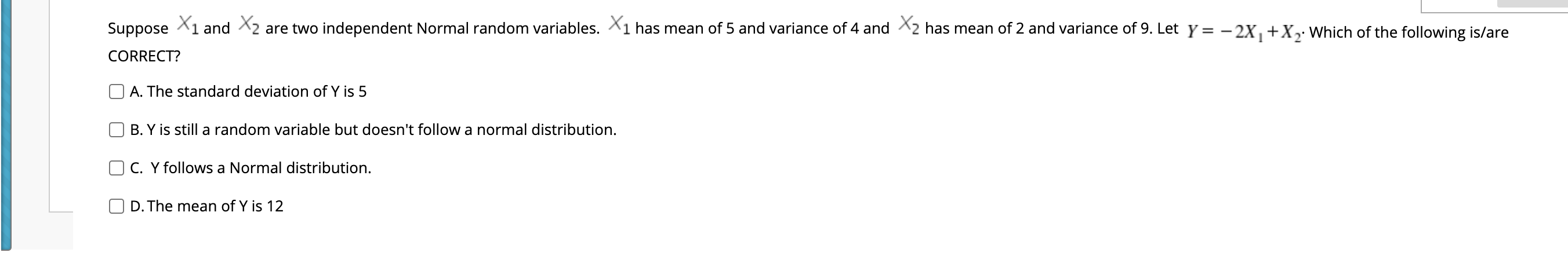 Solved Suppose X1 and X2 are two independent Normal random | Chegg.com