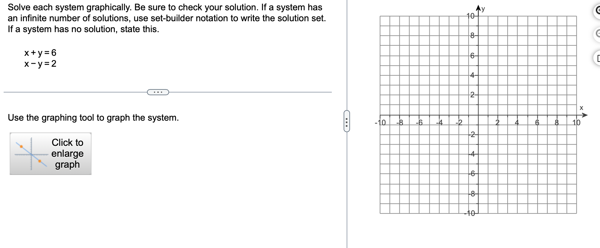 Solved Solve each system graphically. Be sure to check your | Chegg.com