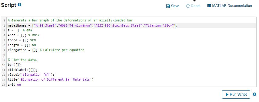 Solved Script O B Save C Reset ga MATLAB Documentation | Chegg.com