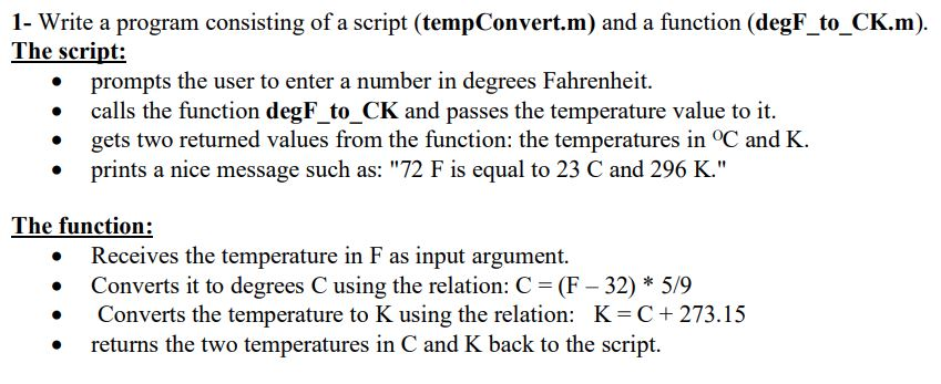 Solved 1 Write A Program Consisting Of A Script 1208
