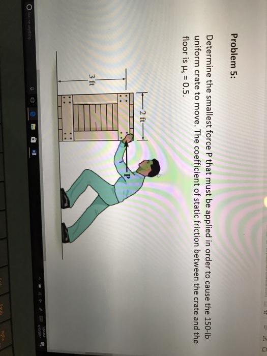 Solved Determine the smallest force P that must be applied | Chegg.com