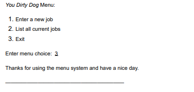 Solved Functional Requirements: Create a menu-driven program | Chegg.com