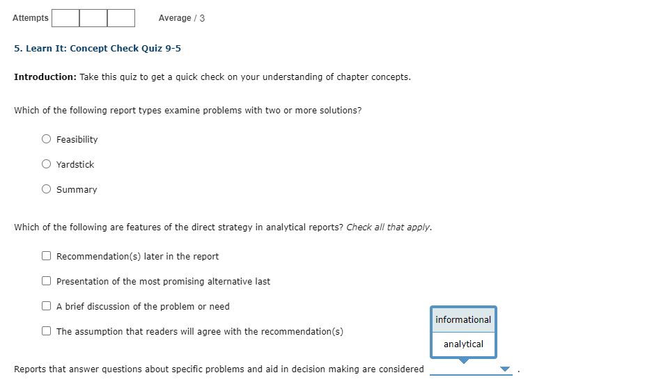 Introduction: Take this quiz to get a quick check on | Chegg.com