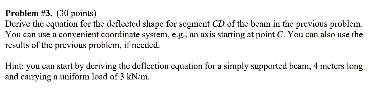 Solved Problem #2. (35 points) Calculate the vertical | Chegg.com