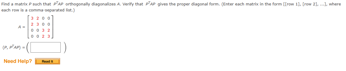 Solved Find a matrix P such that PTAP orthogonally | Chegg.com